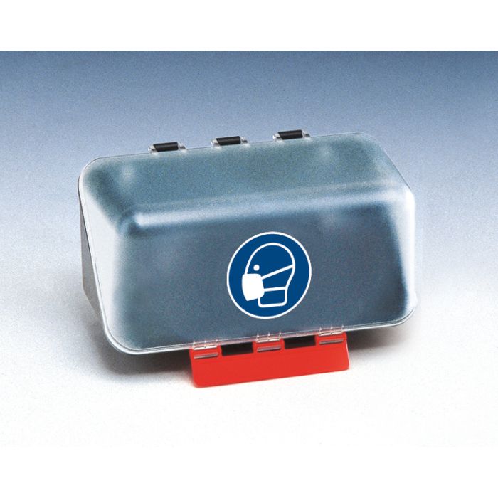 GEBRA Schutzbox "SecuBox Mini" für Atemschutz, Gebotszeichen "leichten Atemschutz benutzen ...