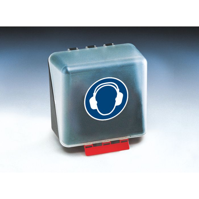 GEBRA Schutzbox "SecuBox Midi" für Gehörschutz, Gebotszeichen "Gehörschutz benutzen" - Marahrens