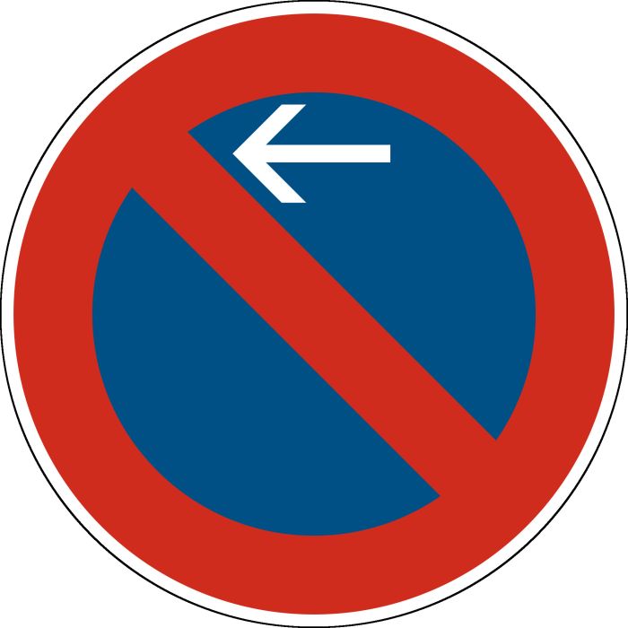 Halteverbotsschild "Eingeschränktes Halteverbot Anfang, Aufstellung ...