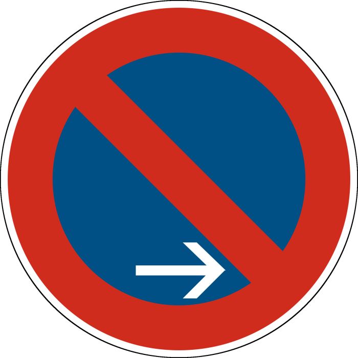 Halteverbotsschild "Eingeschränktes Halteverbot Ende, Aufstellung ...