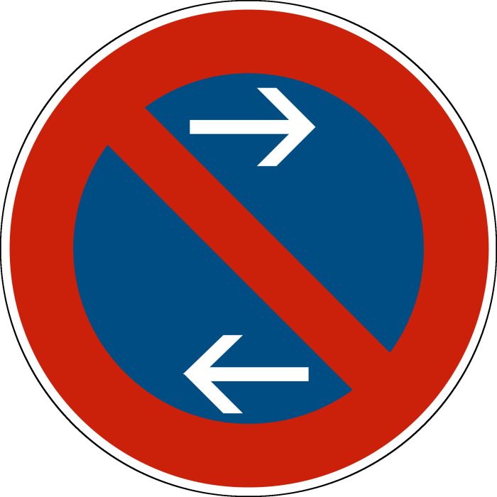 Halteverbotsschild "Eingeschränktes Halteverbot Mitte, Aufstellung ...