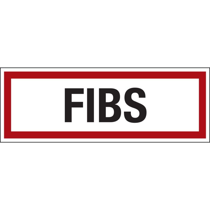 Feuerwehrzeichen Textschild "FIBS", DIN 4066 - Marahrens
