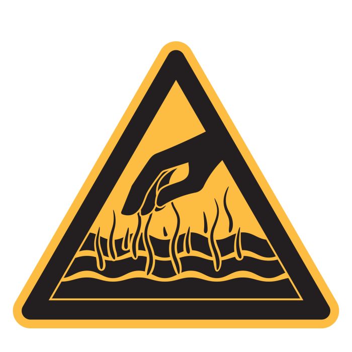 Warnzeichen "Warnung vor heißen Flüßigkeiten und Dämpfen" [WBP06 ...