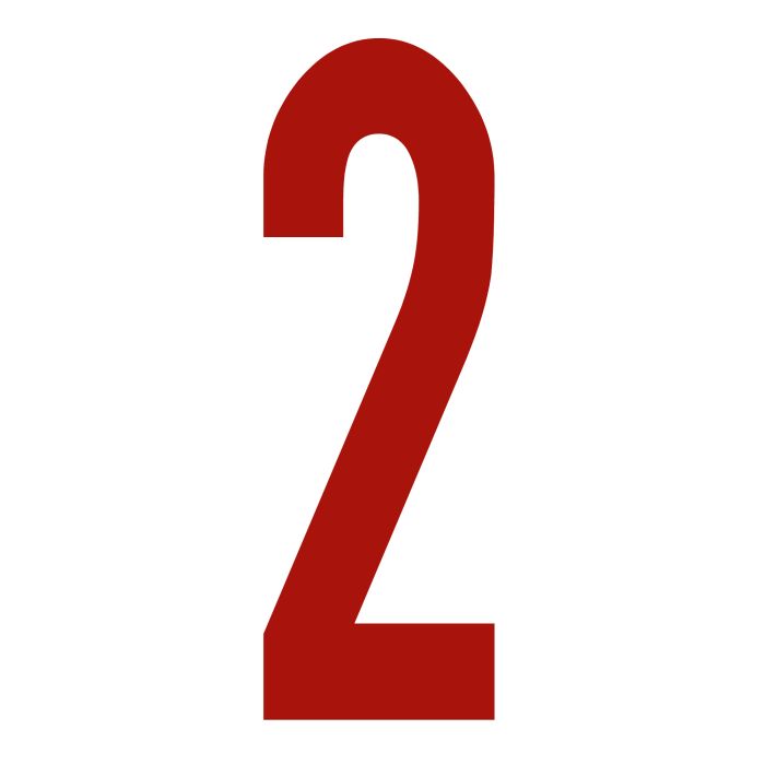 Lageretiketten "Ziffer 2", selbstklebende Folie, verschiedene Farben ...