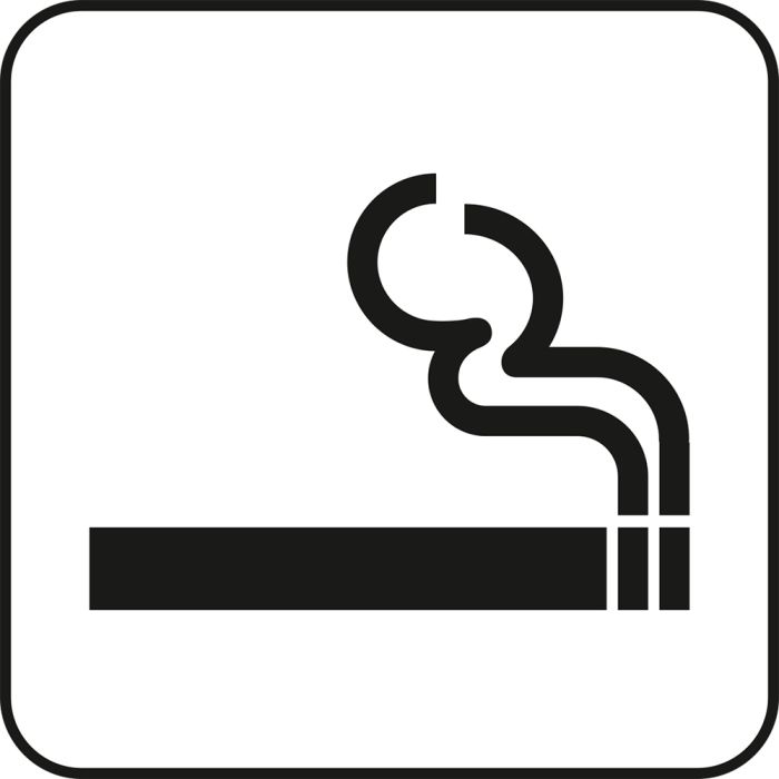 Türkennzeichnung "Rauchen gestattet + Rahmen", Folie, verschiedene ...