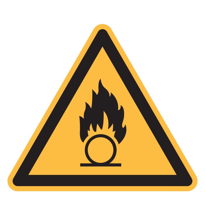 Warnzeichen "Warnung vor brandfördernden Stoffen" [W028], ASR A1.3 ...