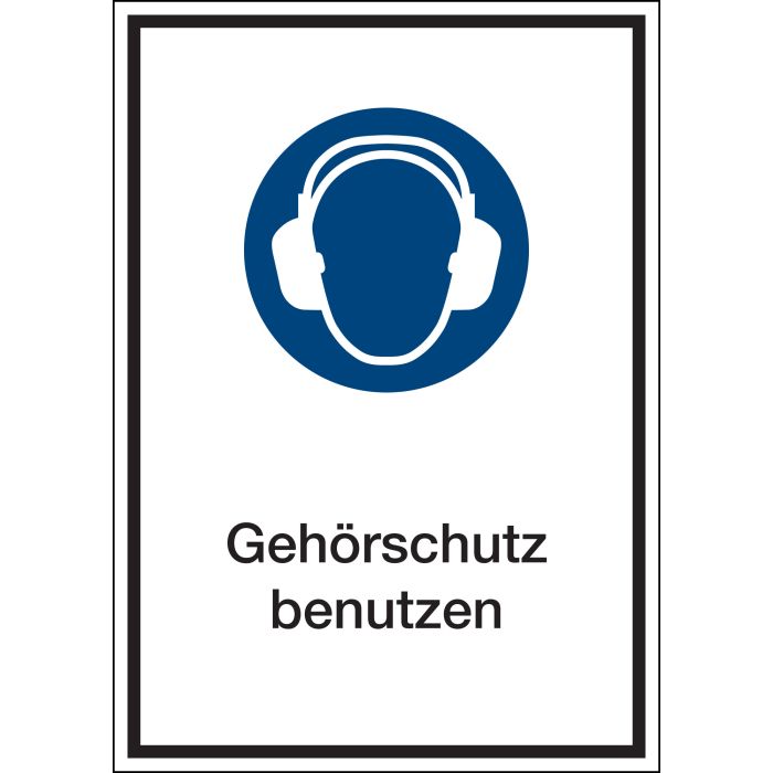 Gebotszeichen "Gehörschutz benutzen" [M003], ASR A1.3 / ISO 7010 ...
