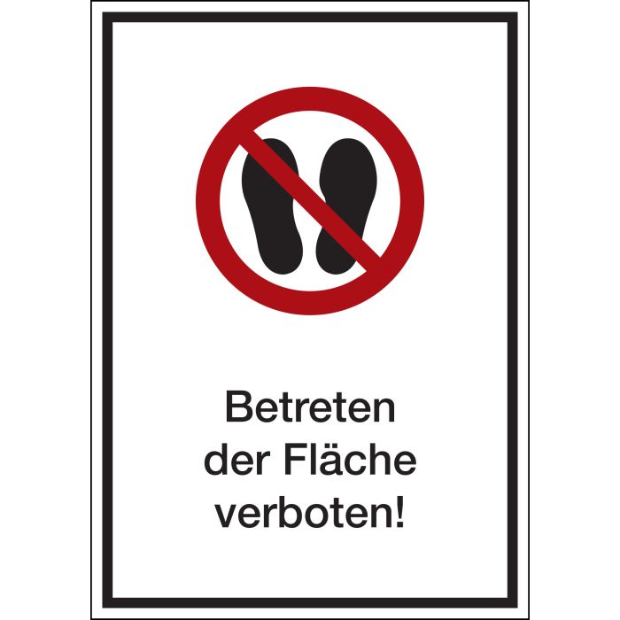 Verbotsschild Kombischild "Betreten der Fläche verboten!" [P024], ASR ...