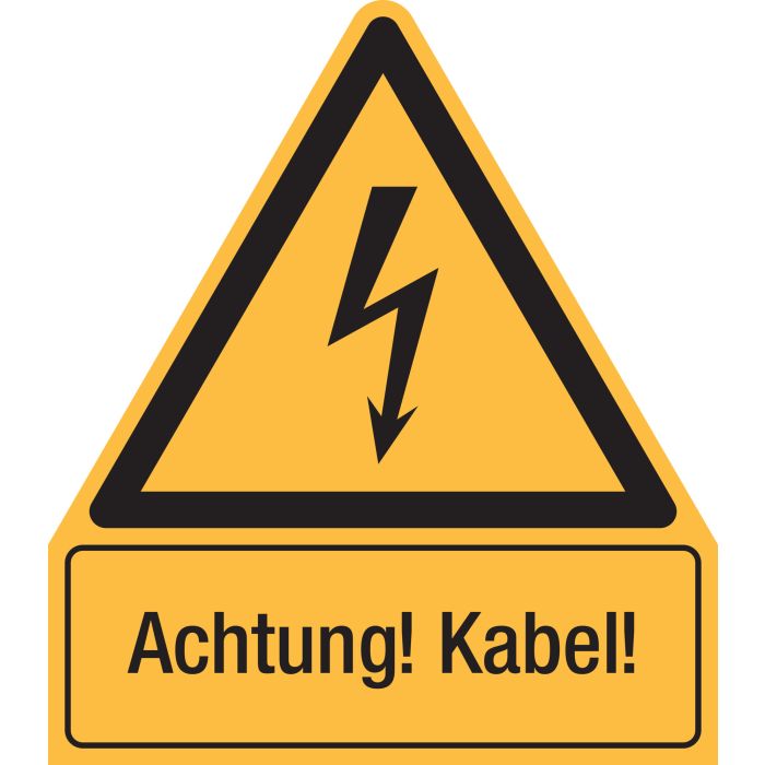 Warnzeichen "Achtung! Kabel!" [W012], ASR A1.3 - Marahrens