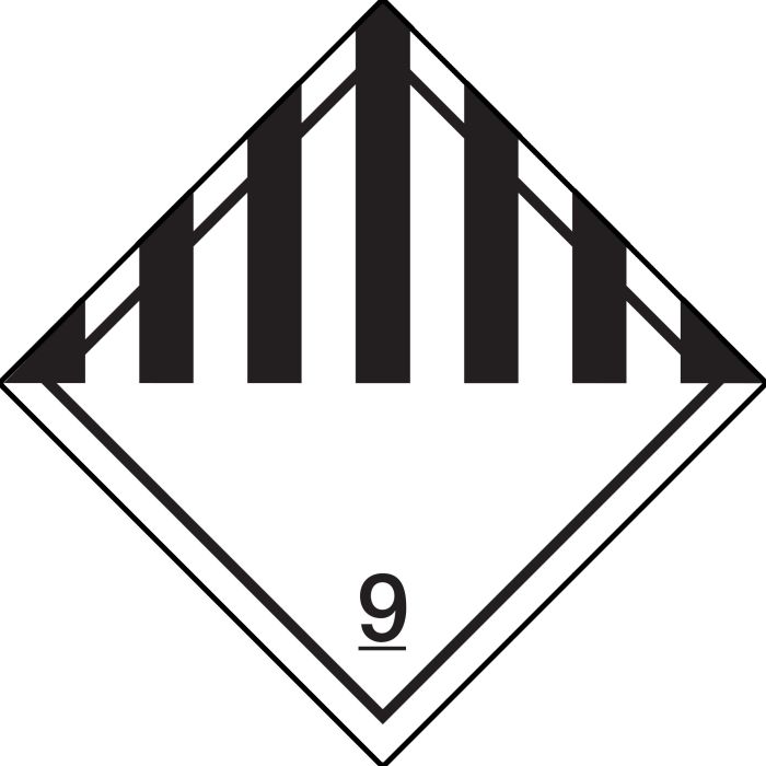 Gefahrgutkennzeichen "Verschiedene gefährliche Stoffe" [Klasse 9], ADR ...