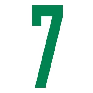 Lageretiketten "Ziffer 7", selbstklebende Folie, verschiedene Farben ...