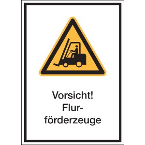 Warnzeichen "Vorsicht! Flurförderzeuge" [W014], ASR A1.3 / ISO 7010 ...