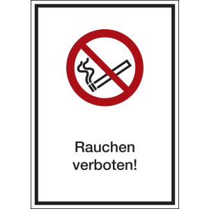 Verbotsschild "Rauchen verboten!" [P002], ASR A1.3 / ISO 7010 - Marahrens