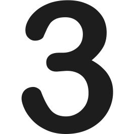 COROPLAN Ziffer, Ziffer: 3, schwarz, 155 mm - Marahrens