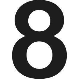 COROPLAN Ziffer, Ziffer: 8, schwarz, 155 mm - Marahrens