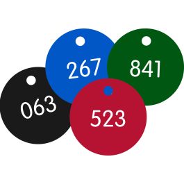 Kennzeichnungsmarken "gravierte Nummer 801-900", Aluminium, 30x1 mm ...